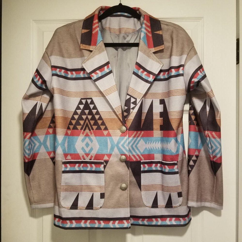 Navajo Inspired Stylish Woman's Jacket - Gem
